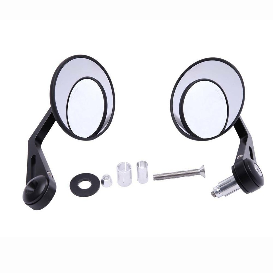 2Pcs CNC Motorcycle Bar End Black Rearview Side Mirrors for Triumph ...