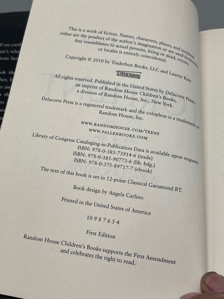 Torment A Fallen Novel Lauren Kate copyright 2010 Tinderbox books, LLC ...