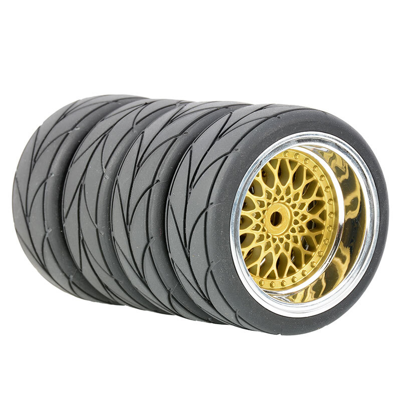1/10 Onroad Touring Rc Car Wheels Rubber Tires for Traxxas 4-tec 2.0 ...