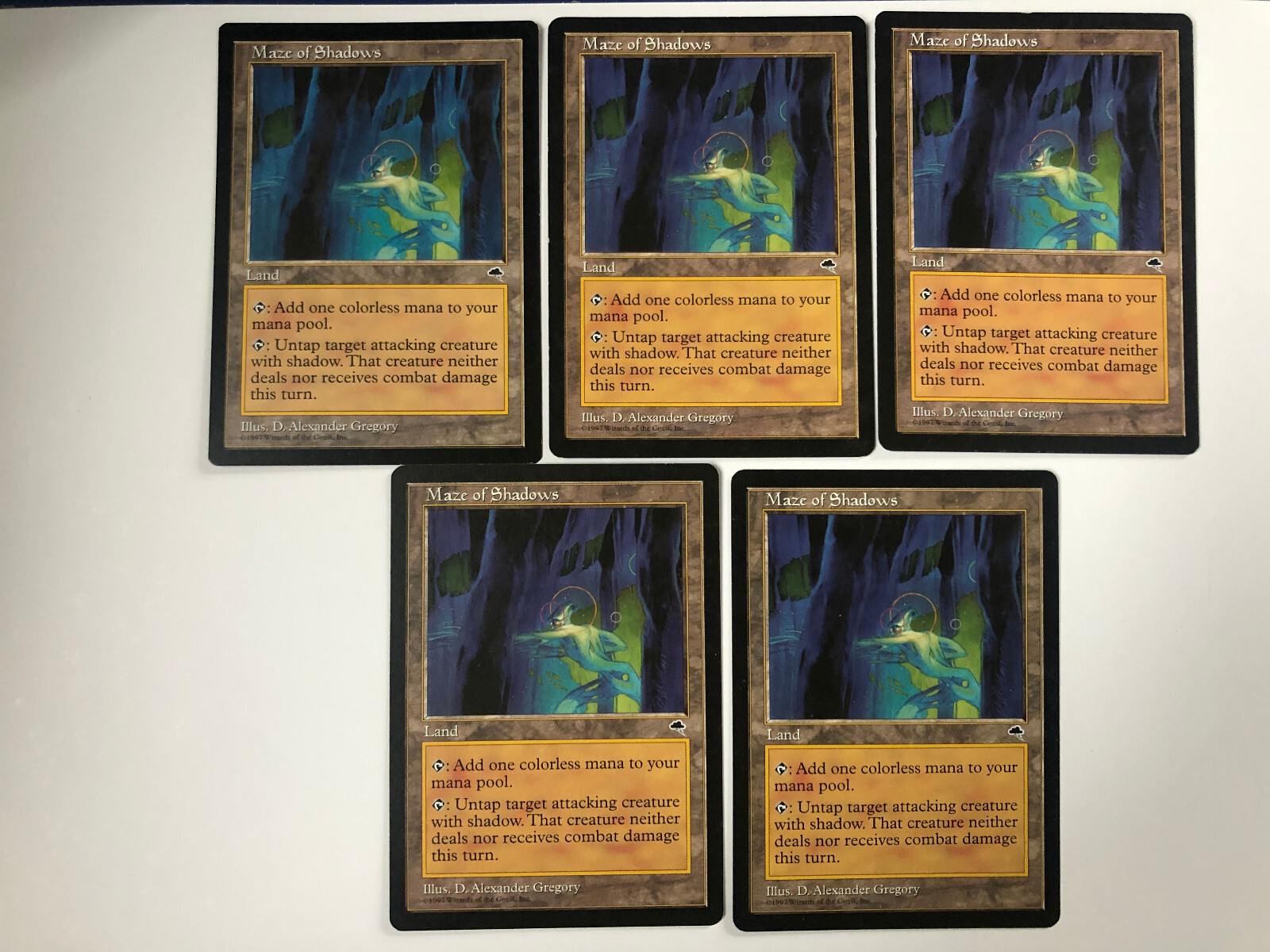 5x Maze of Shadows Tempest Vintage Magic Cards, FREE SHIPPING | eBay