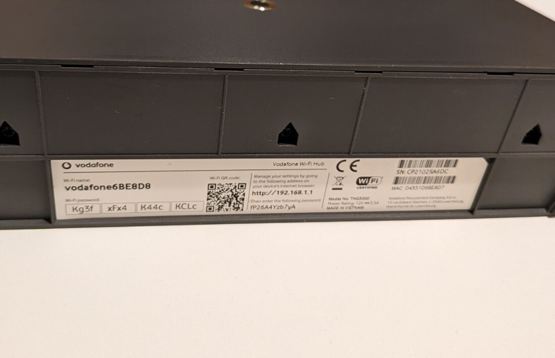 Vodafone Wi-Fi Hub Router THG3000 - Router Only | eBay UK