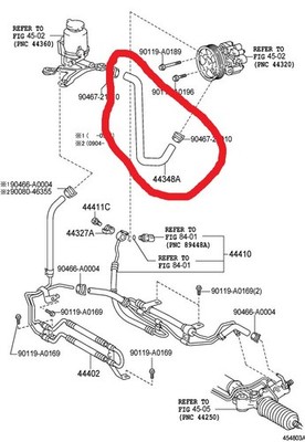 07-22 OEM TOYOTA SEQUOIA TUNDRA 5.7L POWER STEERING RESERVOIR HOSE ...