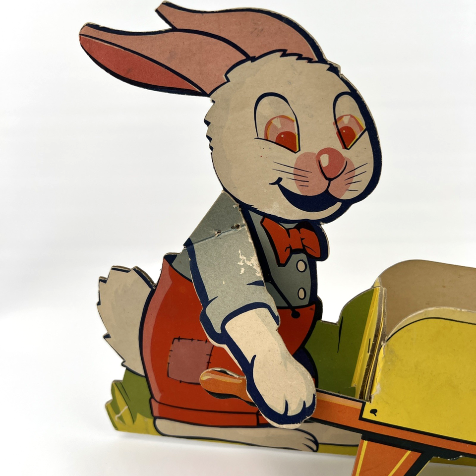 Vintage Cardboard Easter Bunny Decor Candy Container Rabbit Game Makers ...