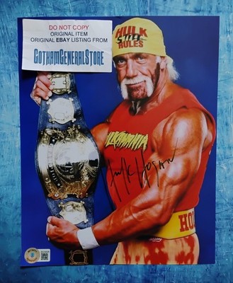 Hulk Hogan Hand Signed Autograph WWE 8x10 Photo BAS COA | eBay