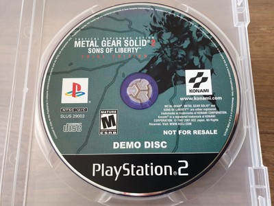 Metal Gear Solid 2 Trial Edition MGS2 DEMO DISC (PlayStation 2) PS2 ...