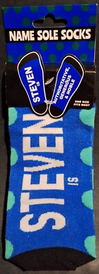 SOCKS - One Size Fits Most - STEVEN (Name) - CREW SOCKS | eBay Australia