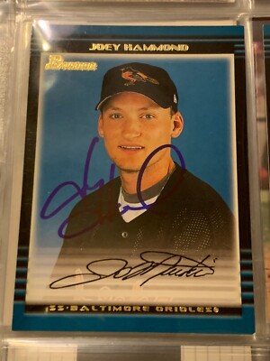 JOEY HAMMOND AUTOGRAPHED SIGNED 2002 BOWMAN CARD ORIOLES COA | eBay