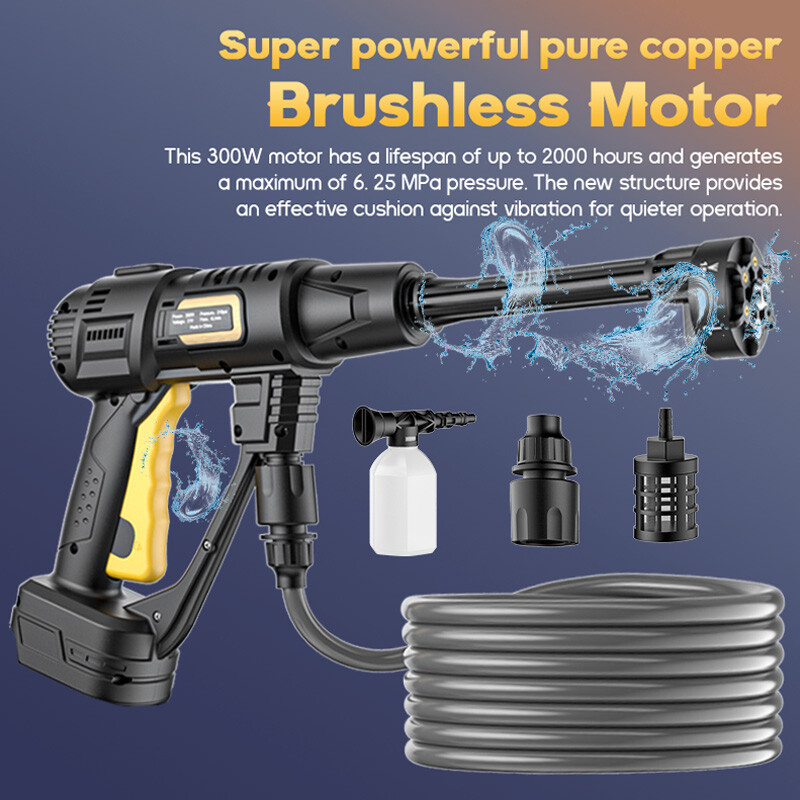 Cordless Car Pressure Washer Water High Power Jet Cleaner / Battery for ...