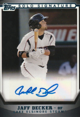2011 Topps Pro Debut Solo Signatures Blue #JD Jaff Decker Auto /199 | eBay