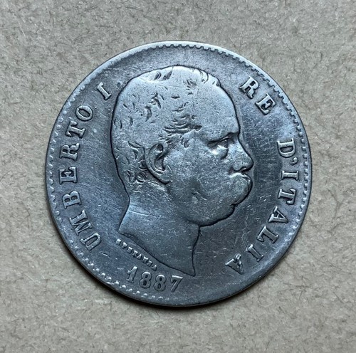 1887 Italy 1 Lira - silver coin | eBay
