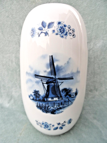 VINTAGE TER STEEGE BV DELFT BLAUW VASE SHAPE 1690/30 c1984 12" TALL ...