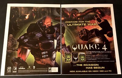 2005 Quake 4 Xbox 360 PC 2-page Promo Art Print Ad Advertisement | eBay