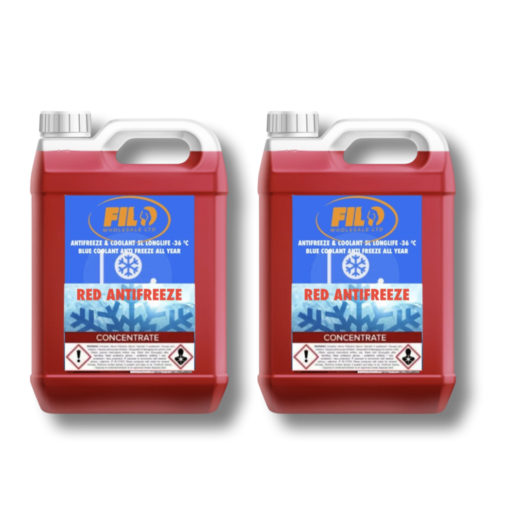 RED CONCENTRATE ANTIFREEZE & COOLANT 5L 10L 4X5L 20L LONGLIFE -34 ºC ...