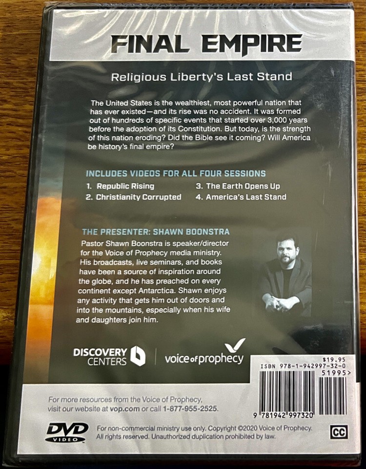 Voice of Prophecy Shawn Boonstra * Final Empire - Religious Liberty ...