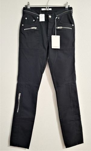 New $1.4k GIVENCHY Zipper Straight Fit Black Denim Jean Sz. 44 Small ...