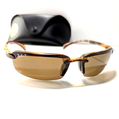 Ray-Ban RB4041 642/83 Tortoiseshell Semi-rimless Polarized Sunglasses ...