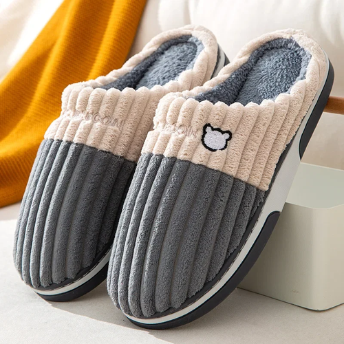 Big Size 48 49 Men Home Slippers Women Winter Warm Slides Casual Flurry ...