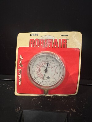 Vintage 2-1/2" Dial Robinair Refrigeration Gauge R-12, R-22, R-502 0 to ...