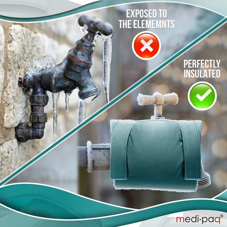 Insulated Outside Tap Cover Winter Frost Protector Outdoor Weather ...