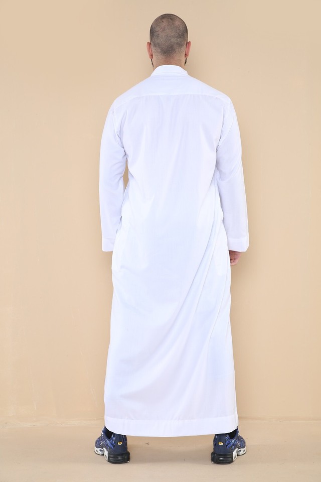 Mens Thobe Jubba Saudi Islamic Arabic Eid Cotton Kaftan Jubbah Umrah ...