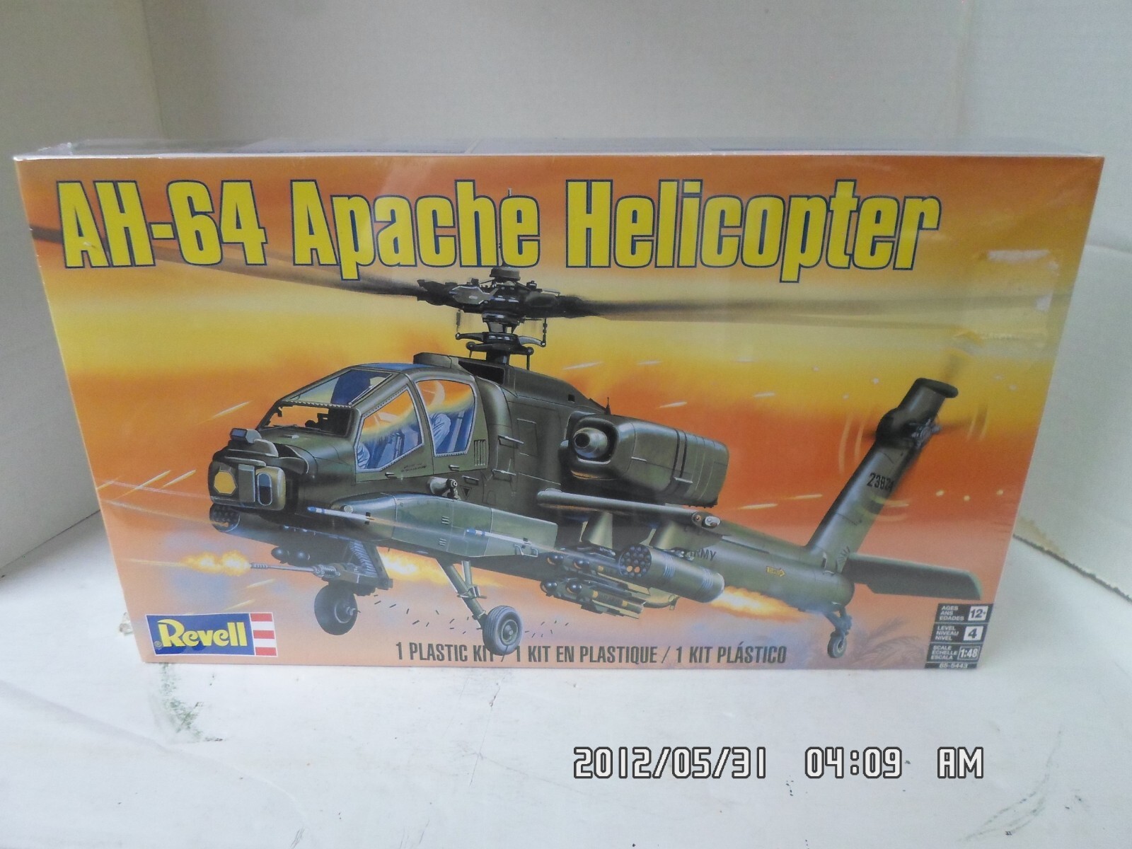 Revell AH-64 Apache Helicopter Model Kit Revell #85-5443 Military 1:48 ...