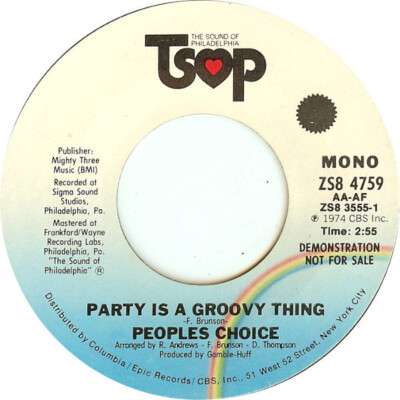 People's Choice - Party Is A Groovy Thing (7", Mono, Promo, Styrene ...