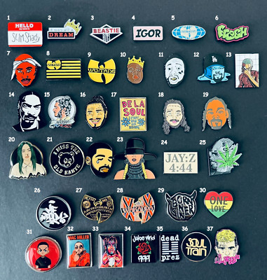 Hip Hop Rap Enamel Pins Music Pop Band Brooch Lapel Badge DIY ...