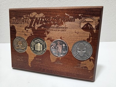 Indiana Jones RARE Challenge Coin RPF SET Raiders Ark Temple Doom Last ...