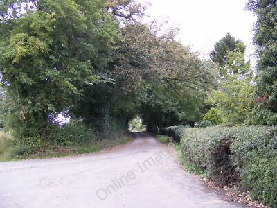 Photo 6x4 The road to Bastings Hall Framsden At the junction with Otley ...