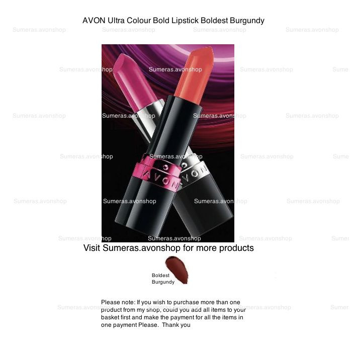 NEW Avon Ultra Colour Bold Lipsticks ~Various Shades ~ BNIB ~ SPF 15 ...