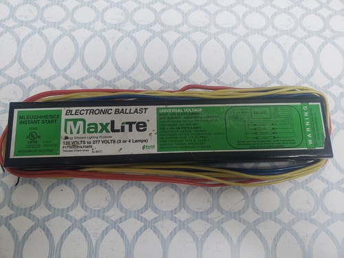 MAXLITE ELECTRONIC BALLAST MLEU324HE/SC2 120/277V (3 OR 4 LAMPS) | eBay