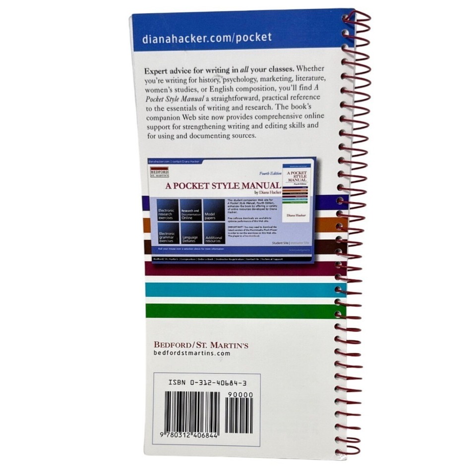 A Pocket Style Manual Fourth Edition By Diana Hacker | eBay