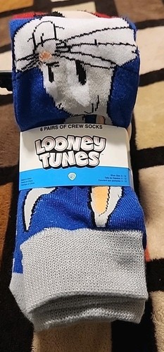 Looney Tunes Crew Socks Bugs Taz Sylvester Marvin Yosemite Road Runner ...