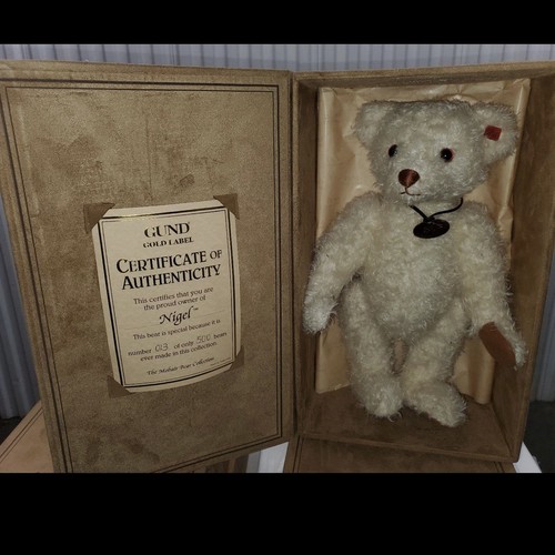 GUND GOLD LABEL MOHAIR COLLECTION TEDDY BEAR GUND SINCE 1898 | eBay