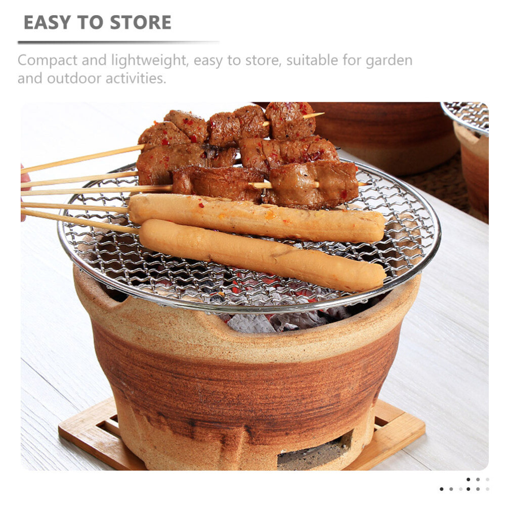 Portable Bbq Stove Clay Charcoal Grill for Outdoor Activities | eBay