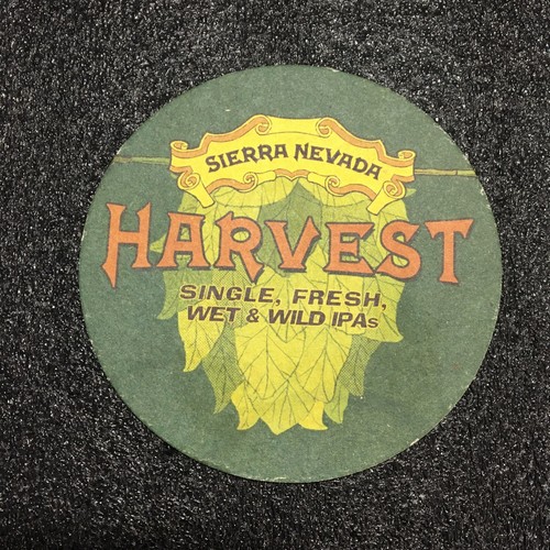 SIERRA NEVADA Brewing Co. Beer Coaster Harvest Single Fresh Wet & Wild ...