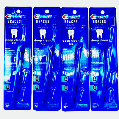 Crest Brand Braces Care Deep Clean Kit with Interdental Brush for Ages ...