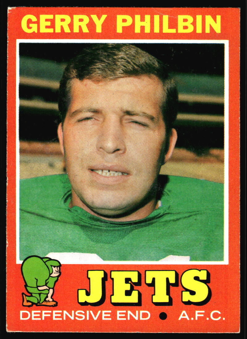 1971 Topps Gerry Philbin #98 New York Jets L2 | eBay