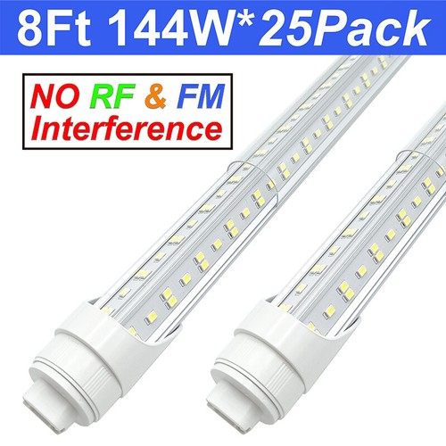 25 Pack Led 8Ft High Output Bulbs 144W 18000Lm 6500k 8 Ft Led Shop ...