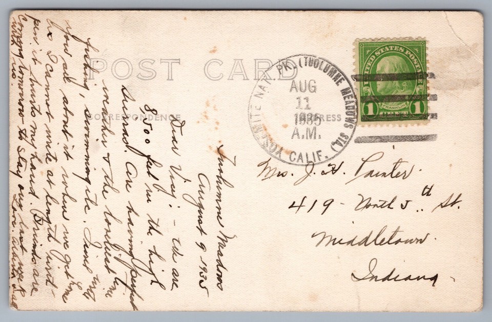 Tioga Pass Ranger Station Yellowstone 1935 CA California RPPC Postcard ...