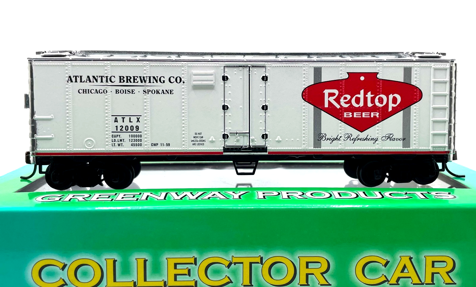 HO GREENWAY PRODUCTS CUSTOM PAINTED BEER REEFER REDTOP BEER ATLANTIC ...