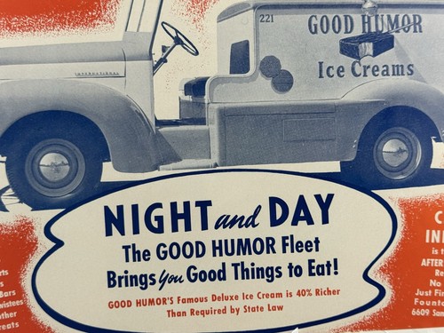 Vintage Good Humor Ice Cream Advertising Trade Card Pamphlet C 1940s ...