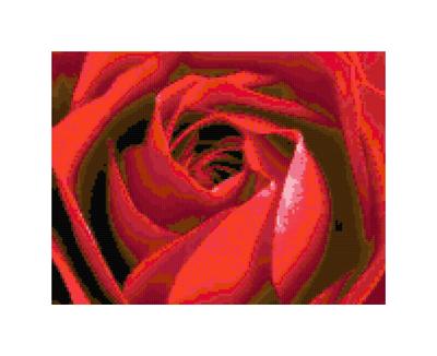Red Rose Handmade Counted Cross-Stitch Pattern Art Chart Needlepoint | eBay