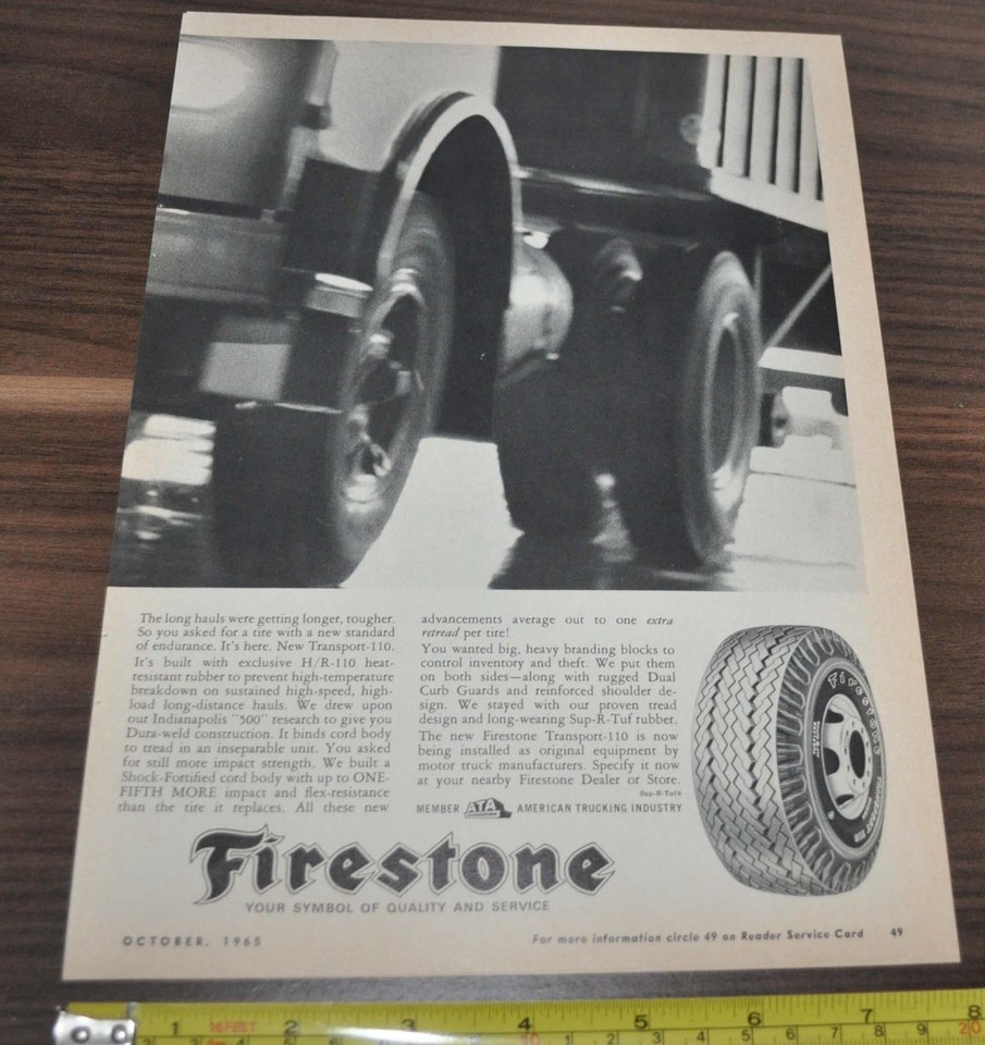 1965 International CO-4000 Truck Ad Firestone | eBay