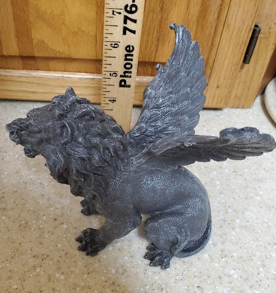RARE HOOD ORNAMENT RAT ROD BIG RIG TRUCK WINGED LION 🦁 GRIFFIN MYTHICAL ...