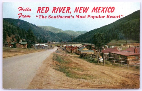 Postcard NM Hello From Red River New Mexico Resort Street View P8D | eBay