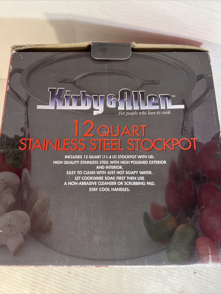 Kirby Allen Stock Pot 12 Qt Stock Pot Brand Stainless Steel With Lid ...