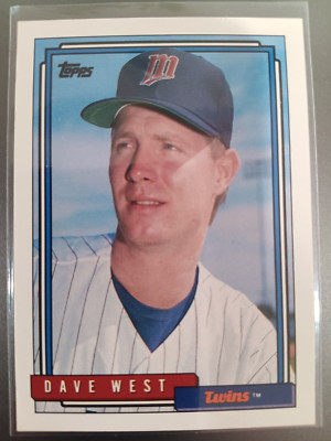 DAVE WEST MINNESOTA TWINS 1992 TOPPS BASEBALL CARD #442 | eBay