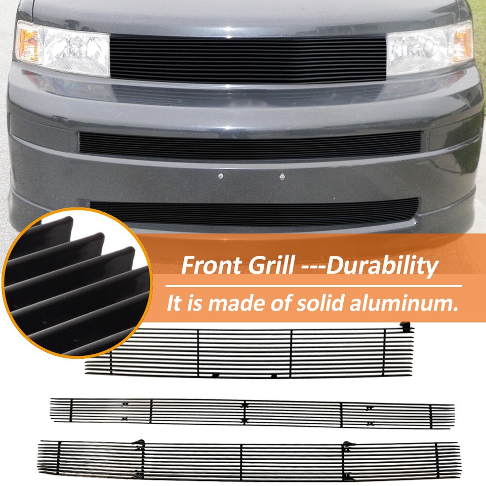 Upper And Lower Bumper Grille 2004 05 06 Scion XB Front Black Billet ...