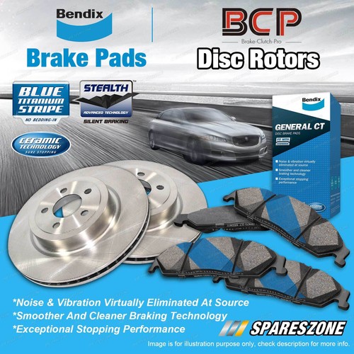 Front BCP Disc Brake Rotors + Bendix Brake Pads for Ford Falcon XF 3.3L 4.1L | eBay